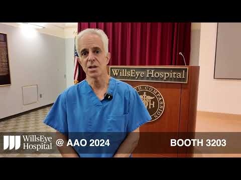 Wills Retina Chief Carl Regillo previews his talk in Wills booth 3203 at AAO 2024.