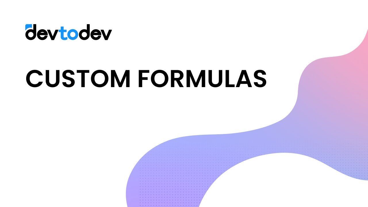 Devtodev | Custom Formulas