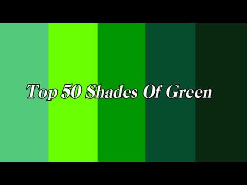 Top 50 Shades Of Green|Green Color|Making Green Shades With Names|Vibrant Green.