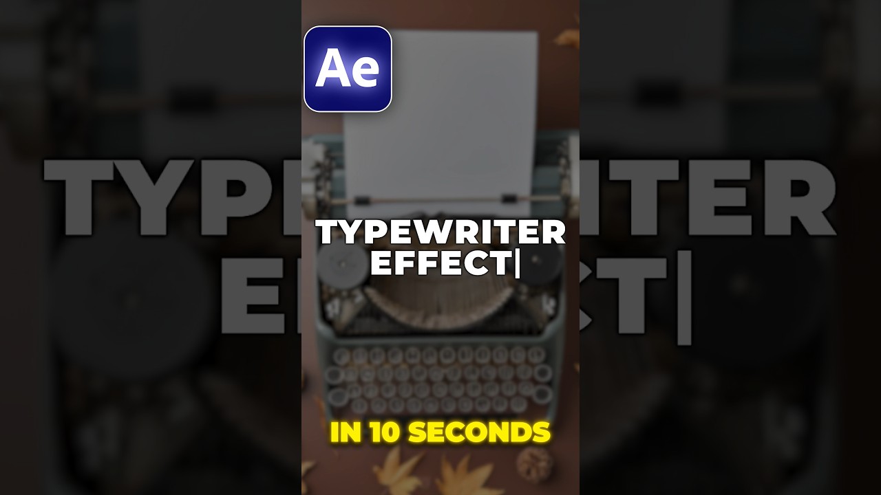 How to Make TYPEWRITER Effect in After Effects