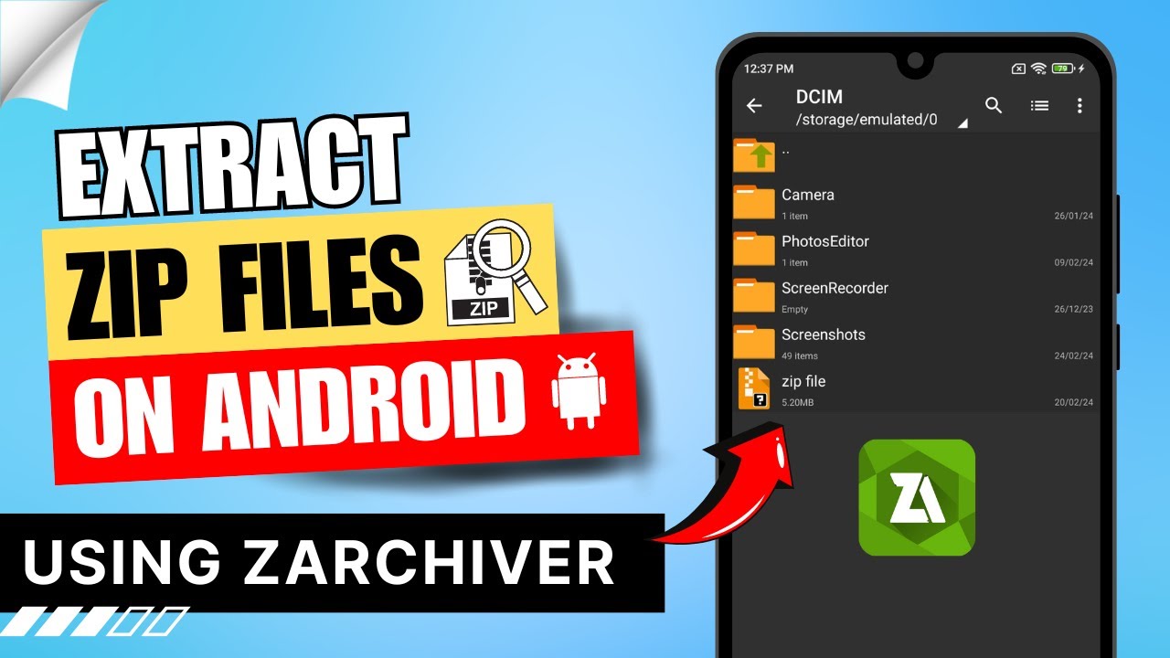 How to Extract Zip Files on Android zArchiver | Open Zip Files on Android | GTA, Minecraft, OBB, ETC