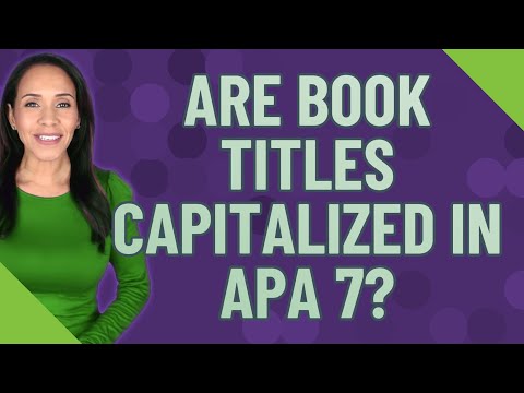 Are book titles capitalized in APA 7?