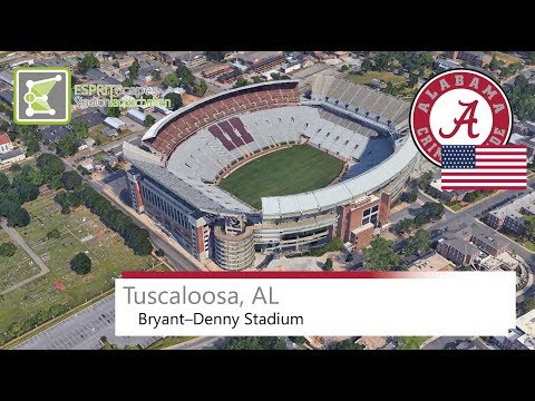 Bryant–Denny Stadium (Tuscaloosa) | Alabama Crimson Tide | Google Earth | 2015