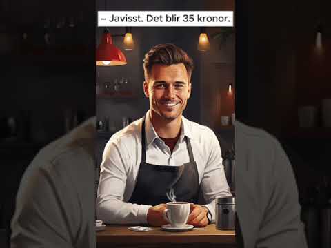 Kicki köper kaffe - lätt svenska 🇸🇪 - SFI 1B, SFI 2! 🎧📖 Easy Swedish for beginners - Read-along