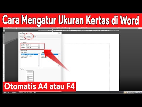 HOW TO SET PAPER SIZE IN WORD AUTOMATICALLY A4 OR F4