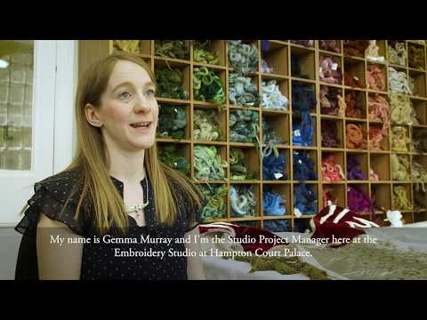 RSN Embroidery Studio Restores Coronation Robe worn by Lady Carnarvon in 1911.