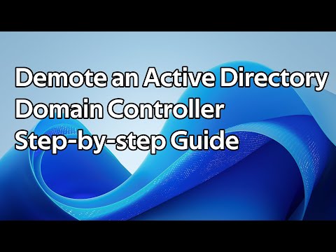 How to demote an Active Directory Domain Controller (Windows Server 2025)