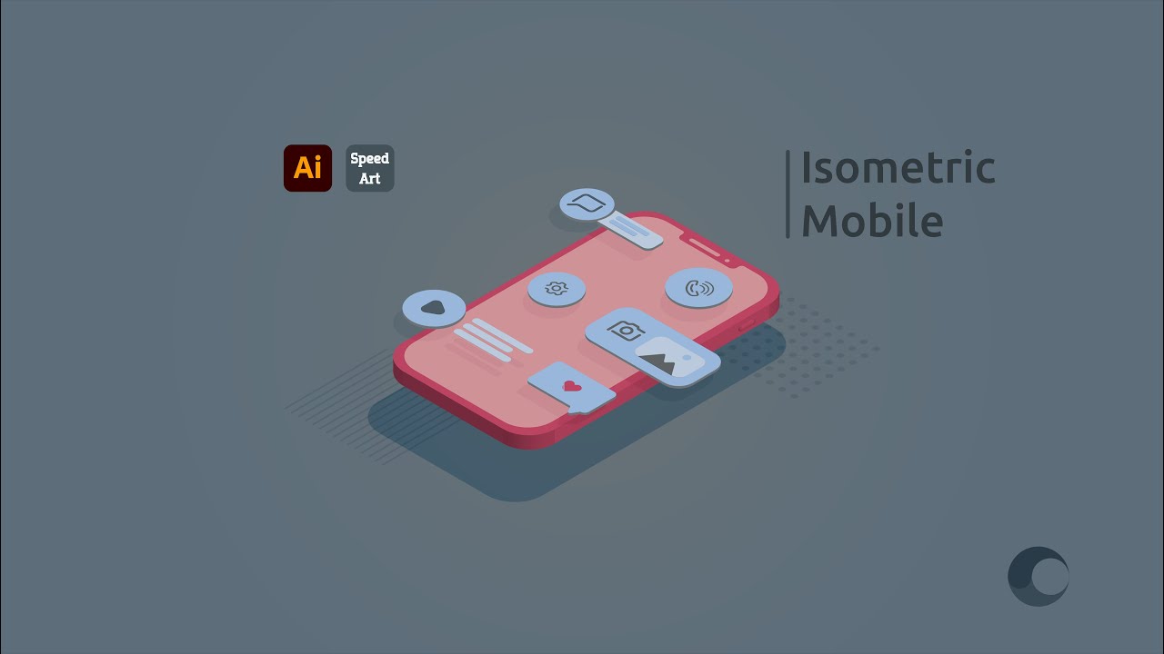 How To Design An Isometric Mobile In Illustrator? Adobe Illustrator Tutorial.