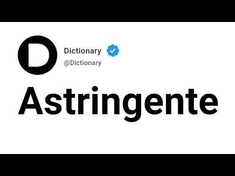 Astringente Significado En Inglés