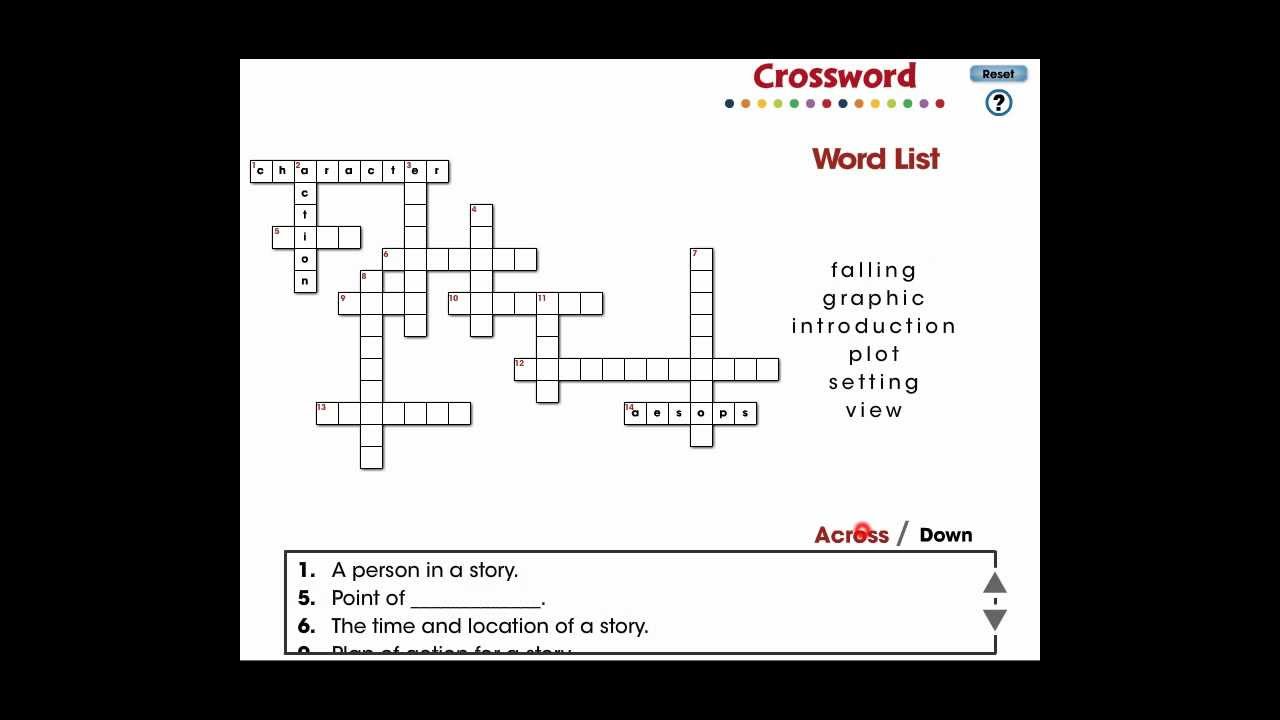 CC7109 Literary Devices: Crossword Mini - 2013