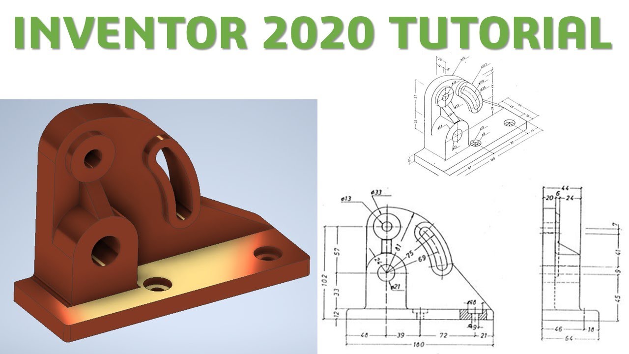 Inventor 2020 Tutorial #159 3D | Modeling Basic Beginers