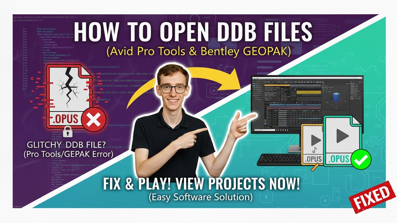 How to Open DDB Files (Avid Pro Tools or Bentley GEOPAK)