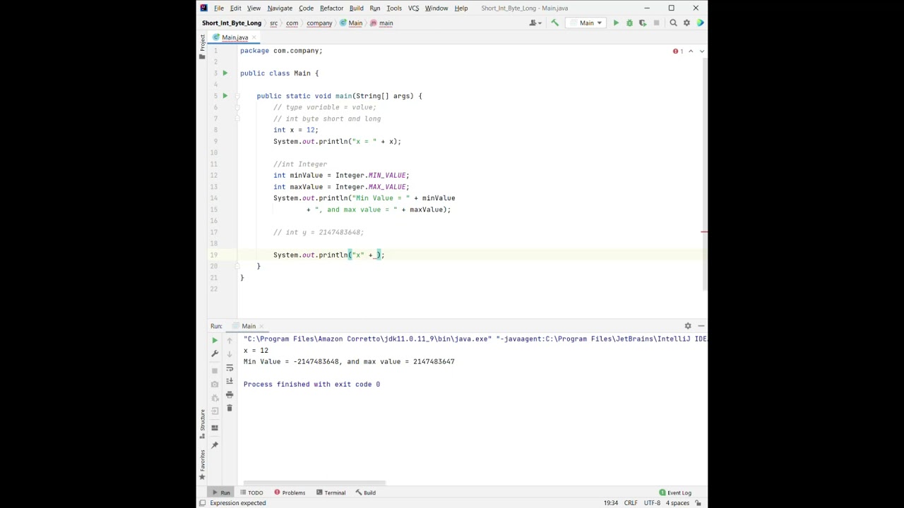Byte, Short, Int, Long - Basic Java Tutorial 04