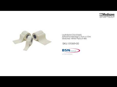 Leukoband Club Elastic Adheshive Bandage 2 5cm x 4 5m Stretched White Pack of 480 01069 00 1920x1080