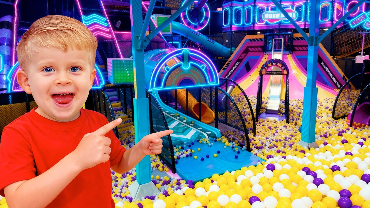 Kids Indoor Playground Adventure! Learn to Play Safe