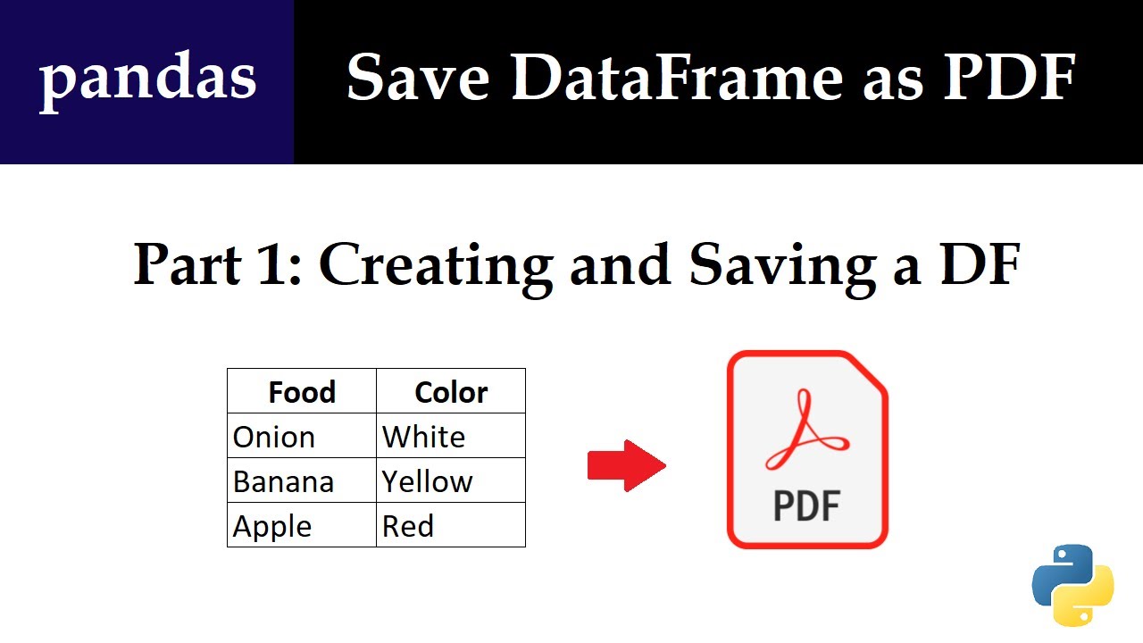Pandas DataFrame to PDF | No More Manual Reports!