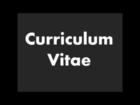 How to Pronounce Curriculum Vitae