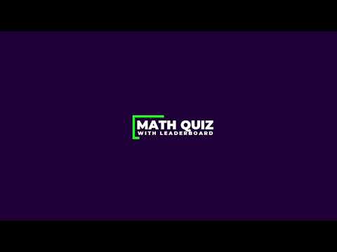 Math Quiz with Leaderboard Android App