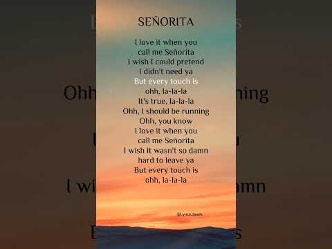 Shawn Mendes & Camila Cabello - Señorita (Lyrics) #señorita #lyrics #shawnmendes #camilacabello