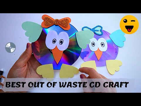 DIY CRAFT IDEA| BEST OUT OF WASTE CD CRAFT |RECYCLE OF OLD CD/DVD CRAFT CREATIVE IDEAS FOR KIDS