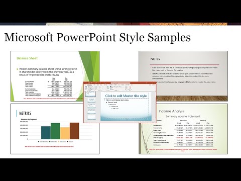 Working with Microsoft PowerPoint Style Samples