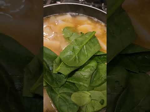 Low Carb Filipino chicken sinigang soup with spinach #shorts #cooking