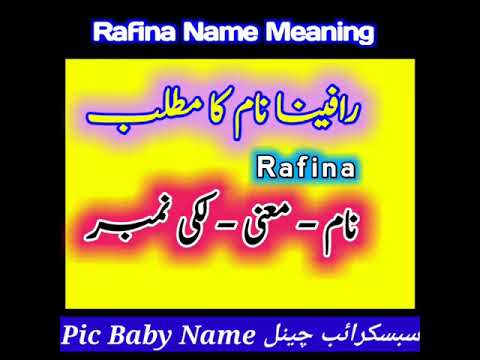 Rafina Name Meaning in Urdu | Rafena naam ka matlab | رفینا نام کے معنی By Baby Name Creator MyShort