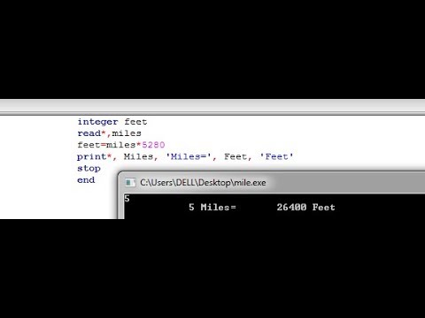 Where are 5280 feet in a mile | FORTRAN90