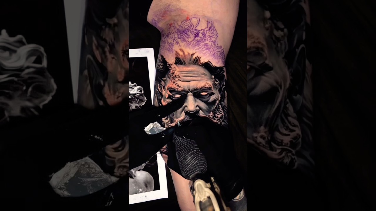 6 Hours, 1 Session, Endless Detail: Realistic Tattoo Art 🤯 #drawing_complex #drawyourself #anime