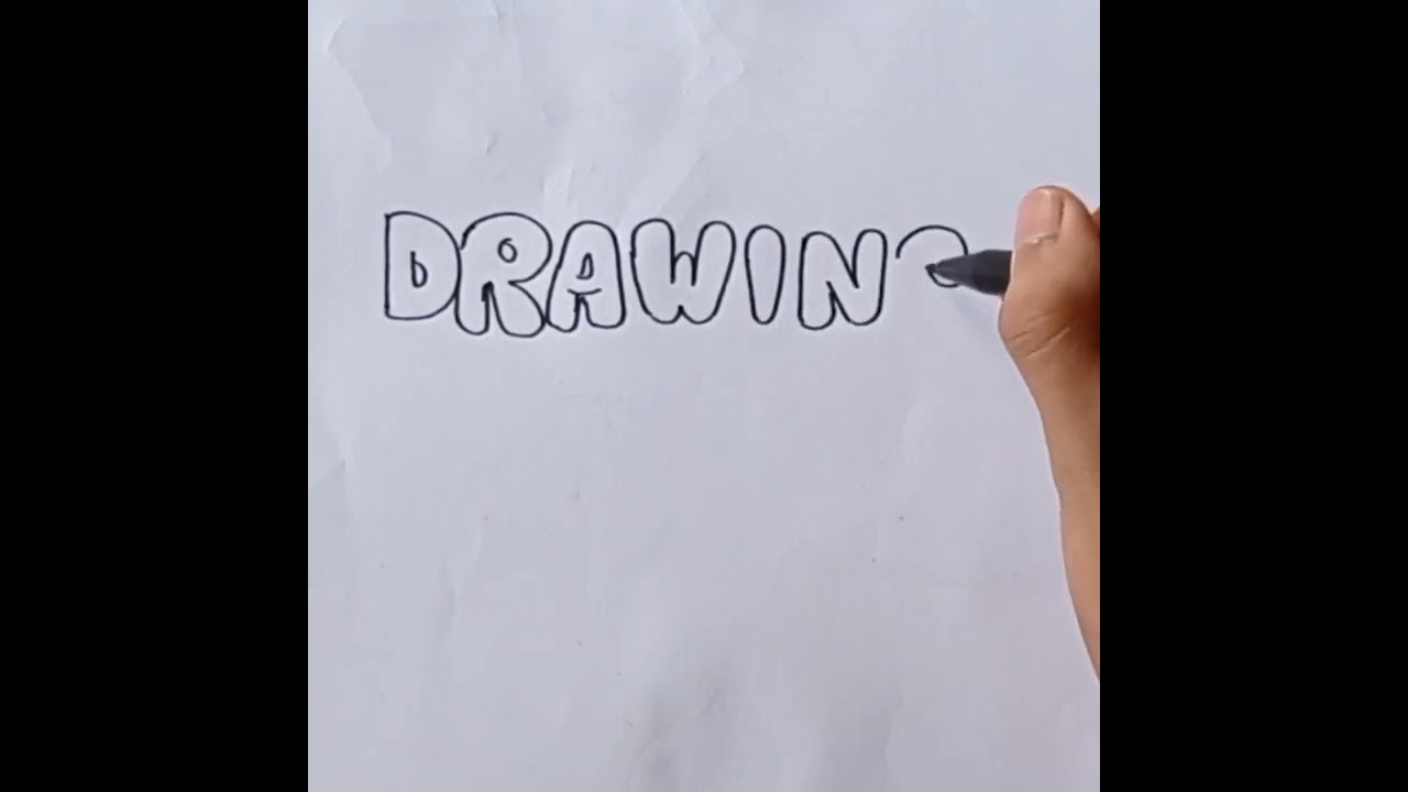 How to draw Graffiti Bubble Letters Drawing