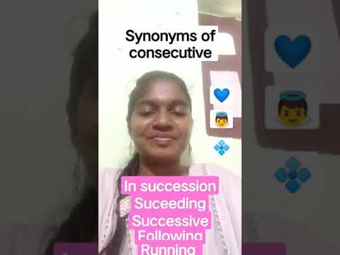 synonyms of consecutive #consecutivesynonyms #synonymsconsecutive