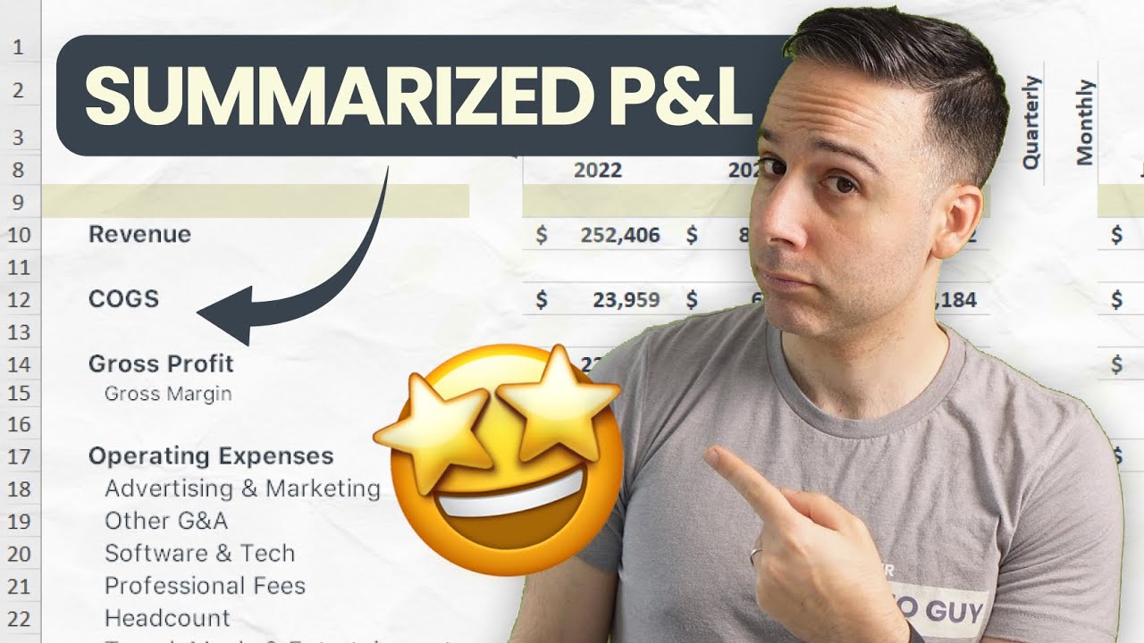 Build a Profit and Loss Dashboard in Excel