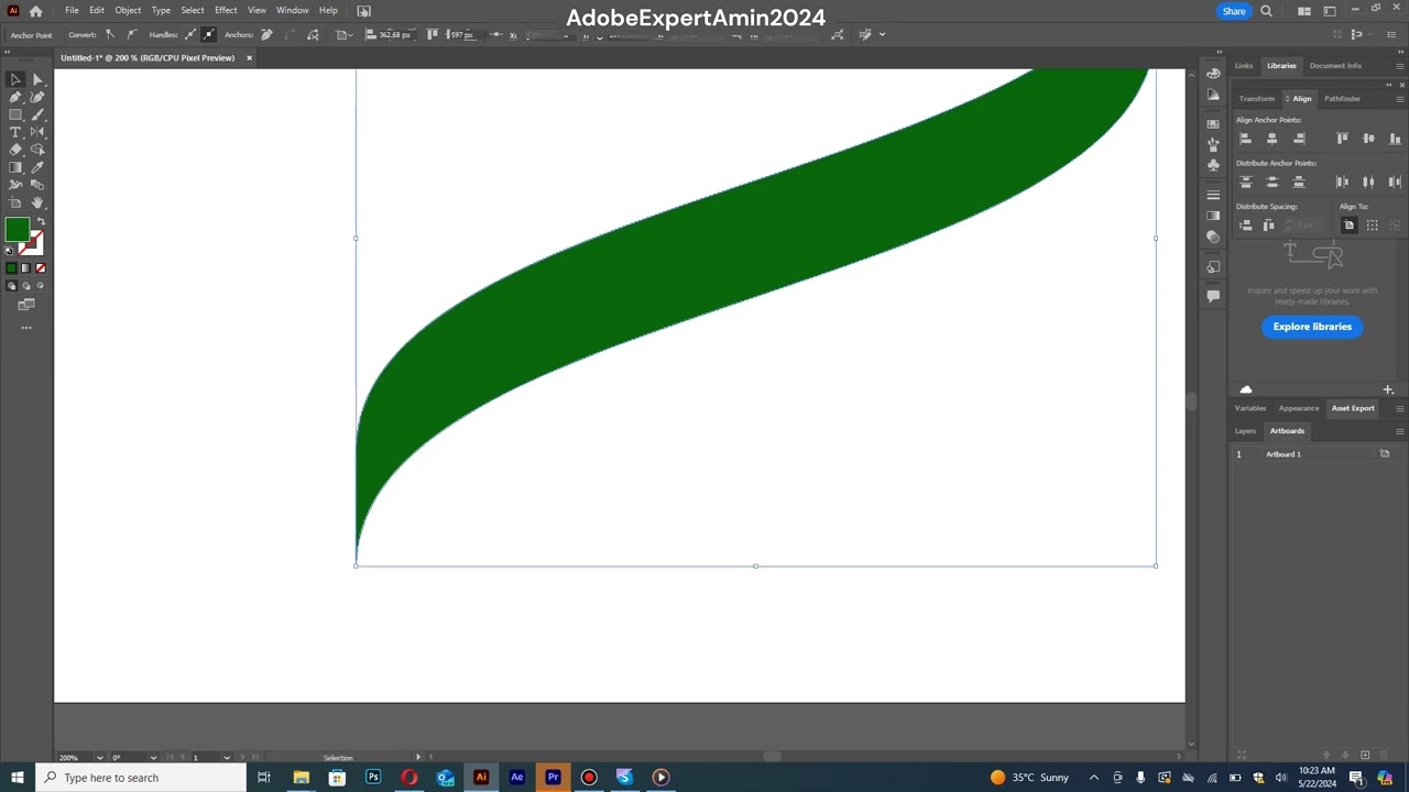 Bird Wing In Adobe Illustrator.