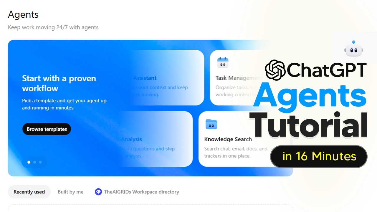 How To Use ChatGPT  Agents - Workspace Agents Tutorial