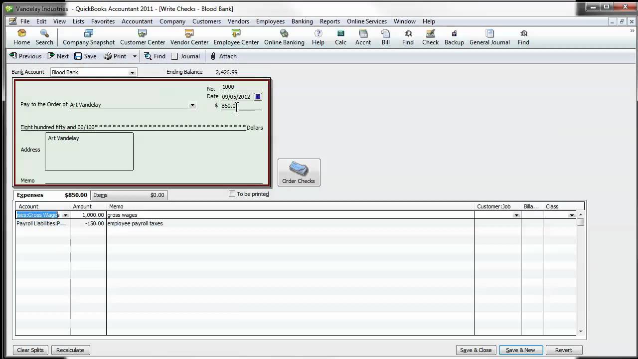 QuickBooks Tip: Properly Recording Outsourced Payroll In QuickBooks