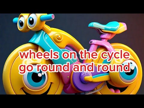 wheels on the cycle go round and round| new rhyme | nursery rhymes| fun with kids | kids learning