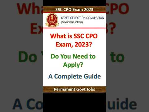 What is SSC CPO Exam 2023? | A Complete Guide | Full Details | Graduates | SSC SI CAPF | Govt Jobs