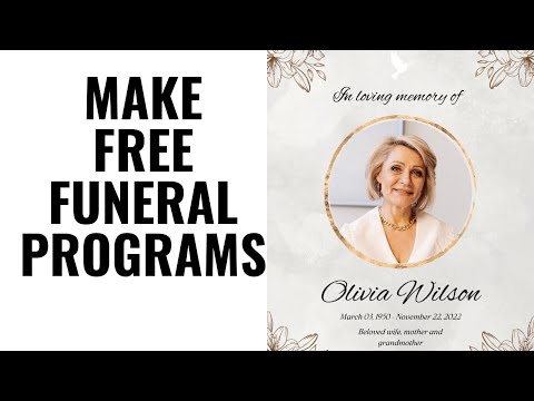 HOW TO CREATE A FUNERAL PROGRAM( MAKE FREE FUNERAL PROGRAMS ON CANVA)