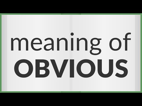 Obvious | meaning of Obvious