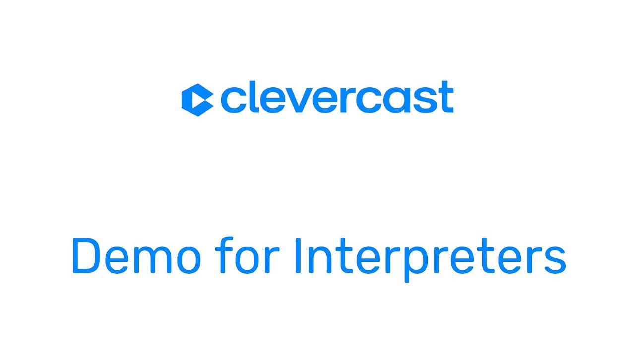 Demo for (remote) simultaneous interpretation on the Clevercast platform