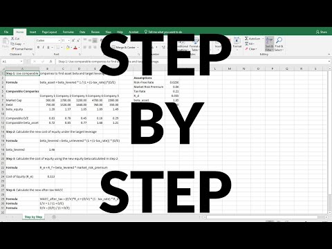 Calculate WACC in Excel Step by Step
