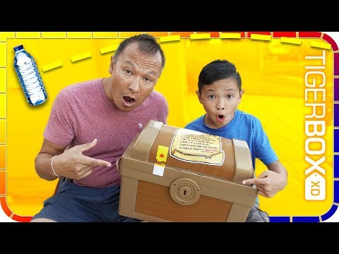 Bottle Flip for Ryan's Treasure Chest!!! Ryan's World Toys 🐯🚗😂