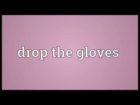 Drop the gloves Meaning