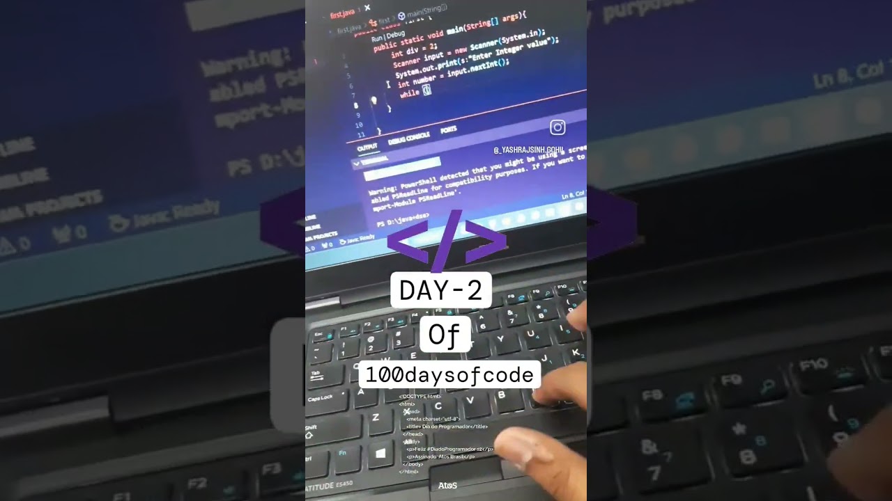 Day 2 of 100 days of code. Today I learned basics of java. #100days ofcode