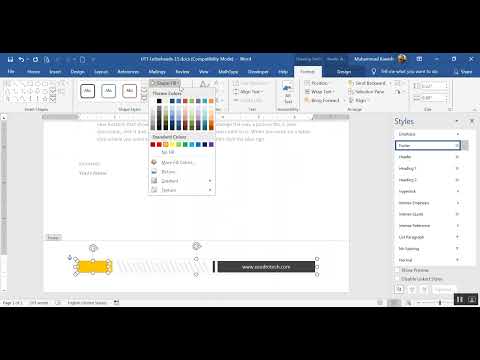 Official letterhead template in Word