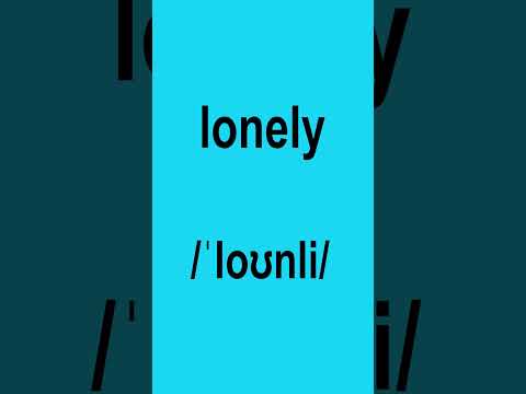 How t pronounce "lonely" in American English #americanpronounce #howtopronounce #pronouncecorrectly
