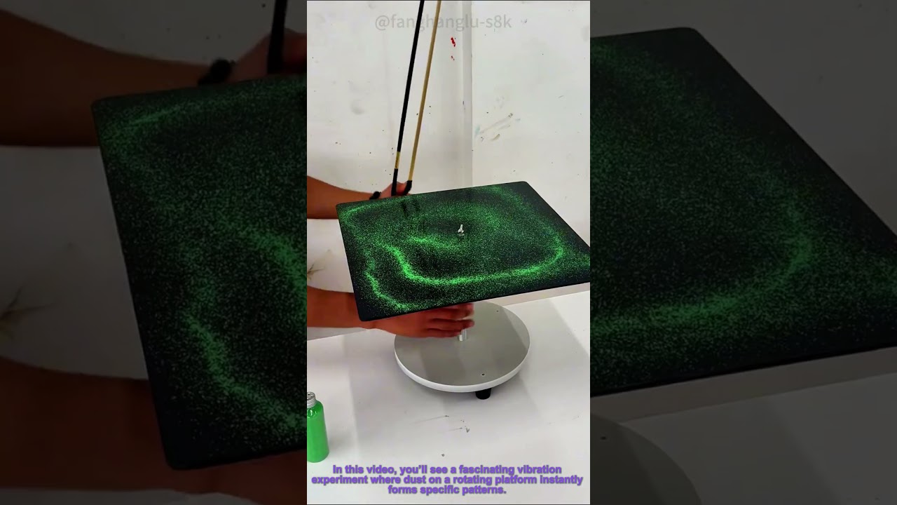 Vibration Experiment: Dust Forms Patterns Instantly On Platform