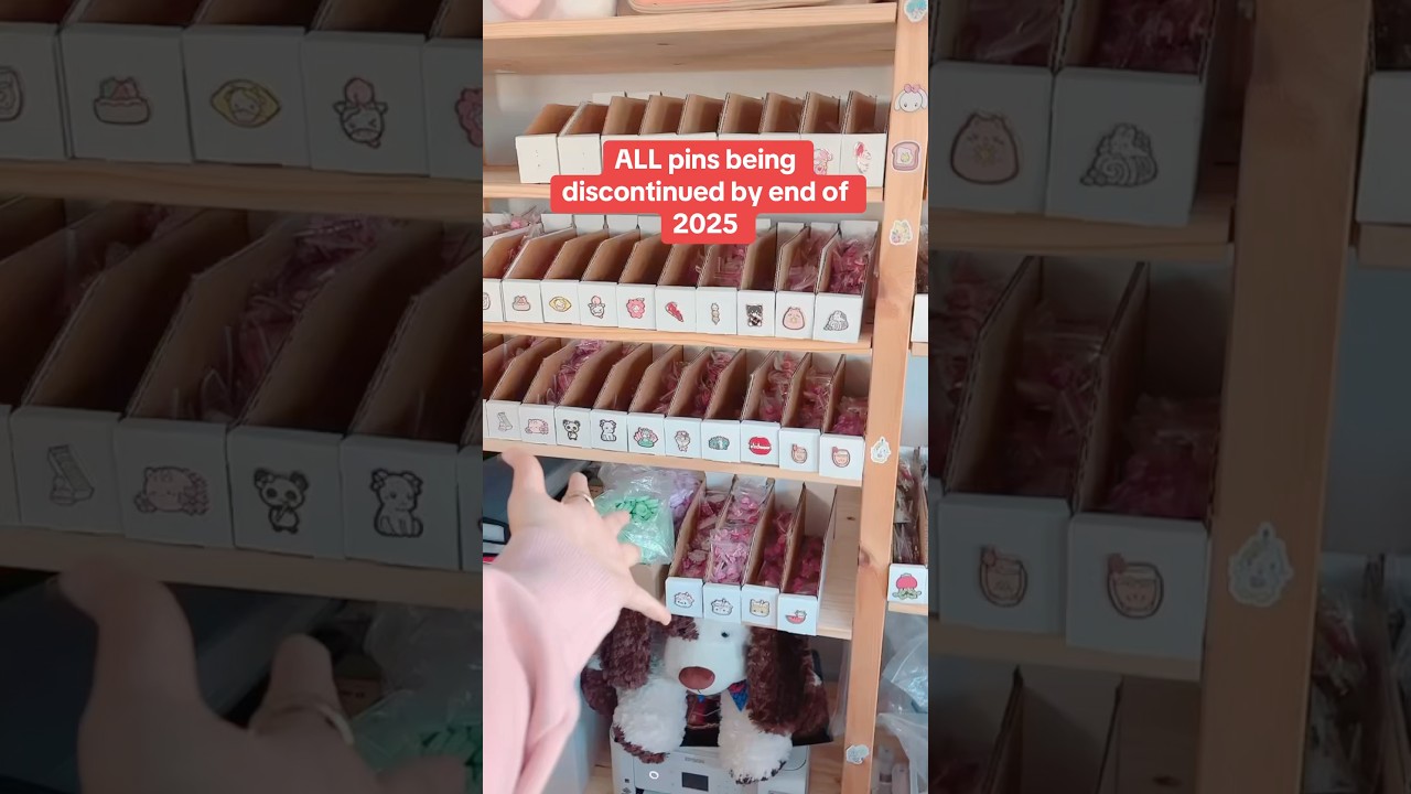 ALL pins being discontinued by end of 2025 😔🩷 #enamelpins #kawaii