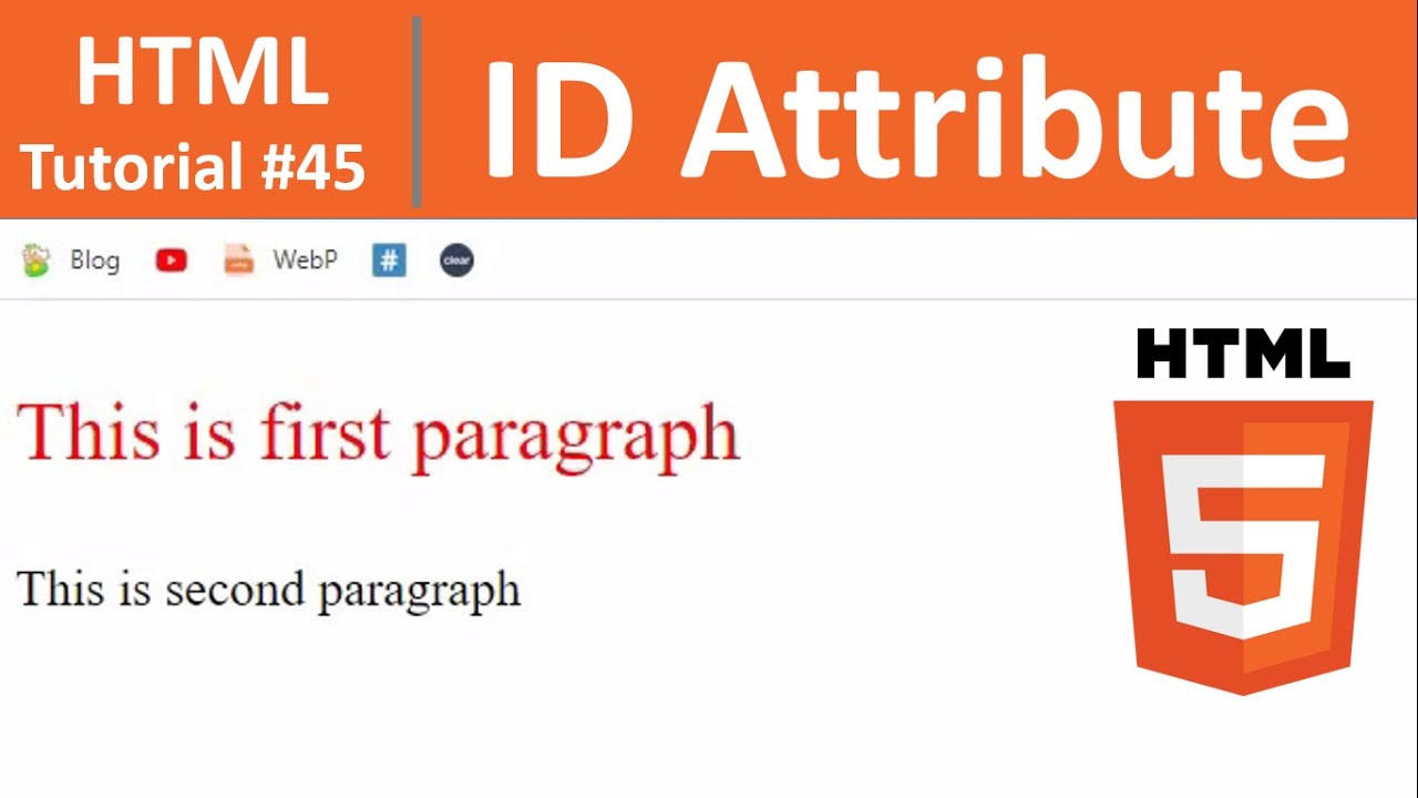 HTML Tutorial #45 - ID Attribute in HTML
