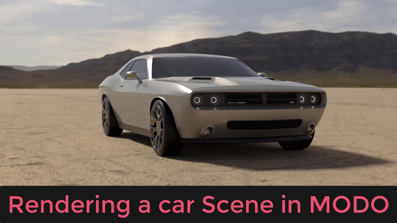 Rendering a car scene inside of Modo